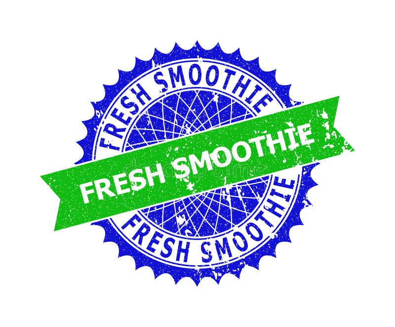 FRESH SMOOTHIE Bicolor Rosette Rubber Seal Stock Illustration ...