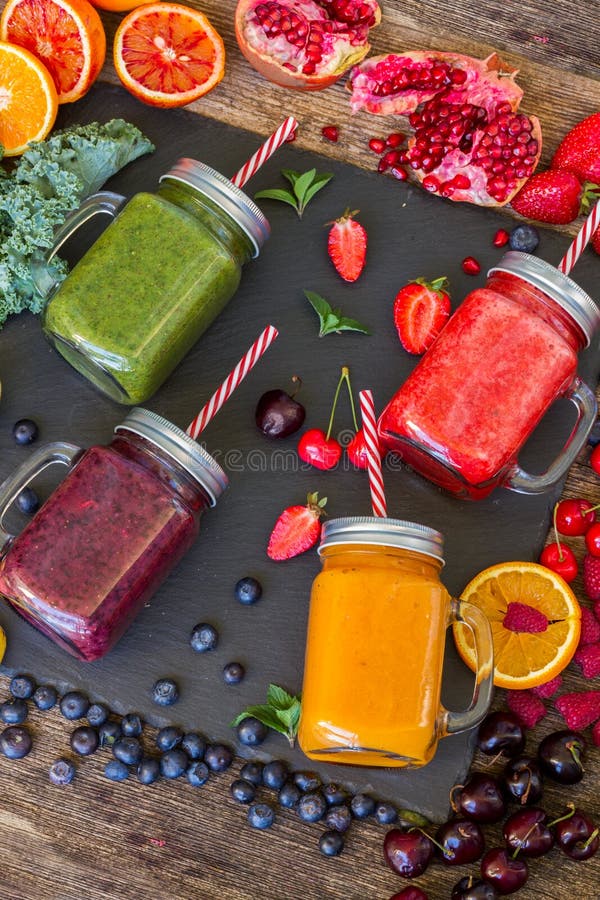 Fresh Smoothy Drink with Igredients Stock Photo - Image of leaf ...