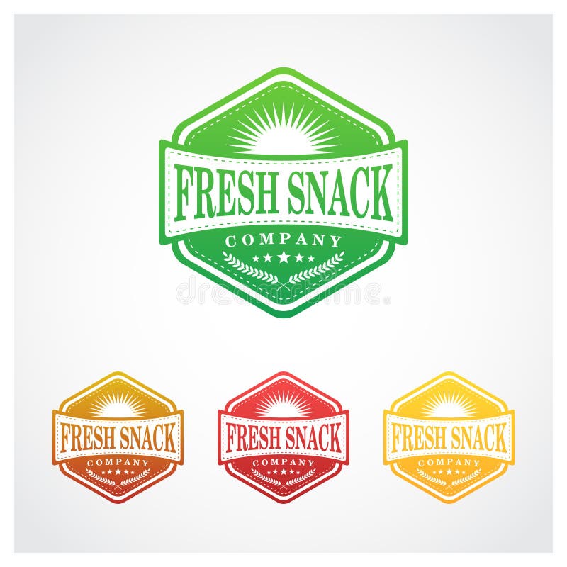 Fresh Snack Badge stock vector. Illustration of food - 45951232