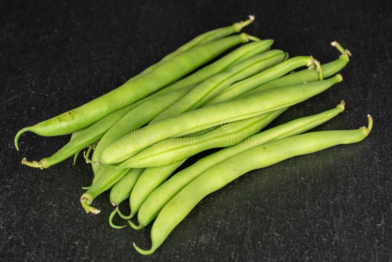 Fresh Snap Bean on Grey Stone Stock Photo - Image of annual, healthy ...