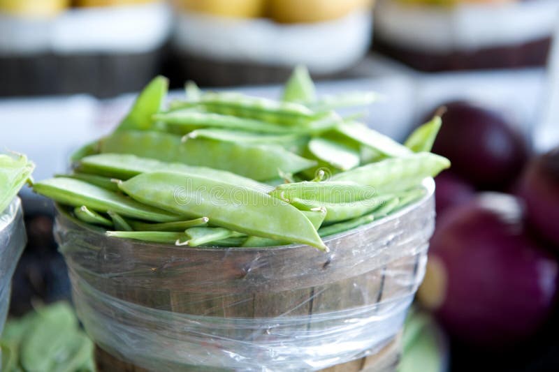 Fresh Snap Peas at a Market Stock Photo - Image of legume, diet: 5677924