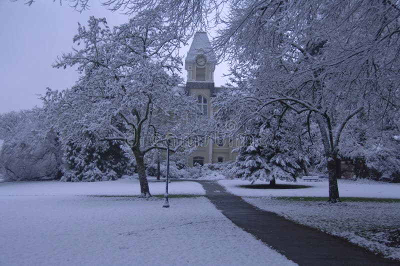 Weatherford Hall Entrance stock image. Image of student - 1372177