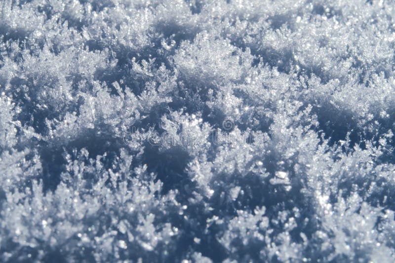 Fresh Snow Crystals in the Nature of Switzerland Stock Image - Image of ...