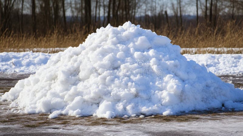 Fresh Snow Pile on the Ground. Stock Illustration - Illustration of ...