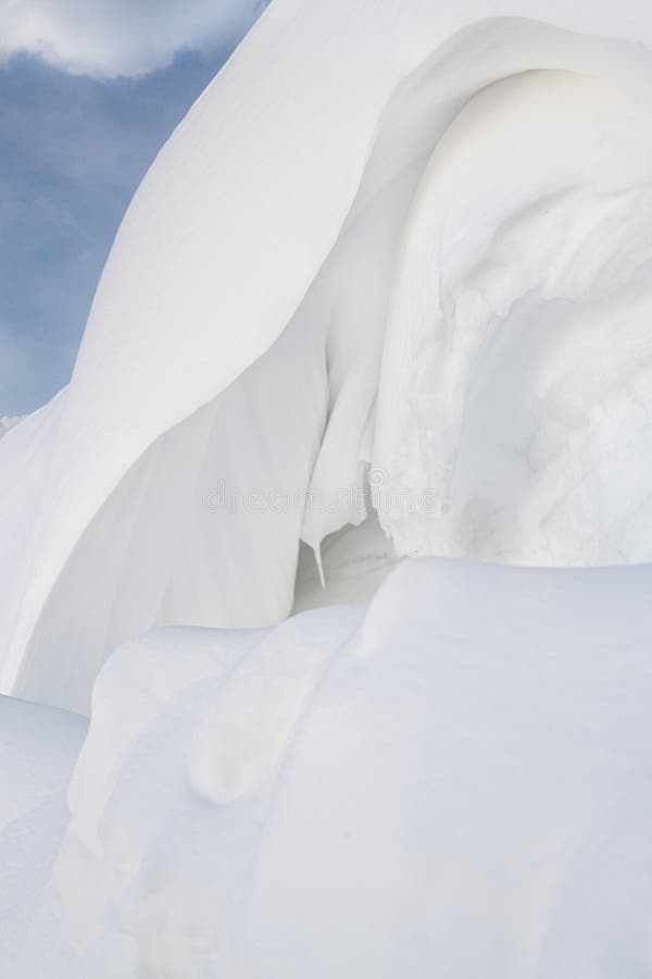 Snowy Curls and Waves from the Wind Stock Image - Image of blizzard ...