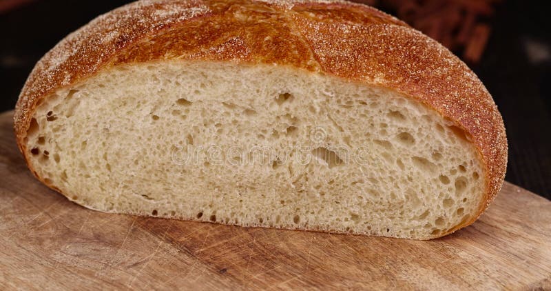 A Fresh and Soft Loaf of Their Wheat Flour Bread Stock Video - Video of ...