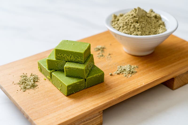 Fresh and Soft Matcha Green Tea Chocolate Stock Image - Image of japan ...
