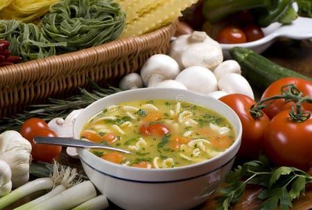 Fresh Soup 1 stock image. Image of season, sliced, nutrition - 1494681