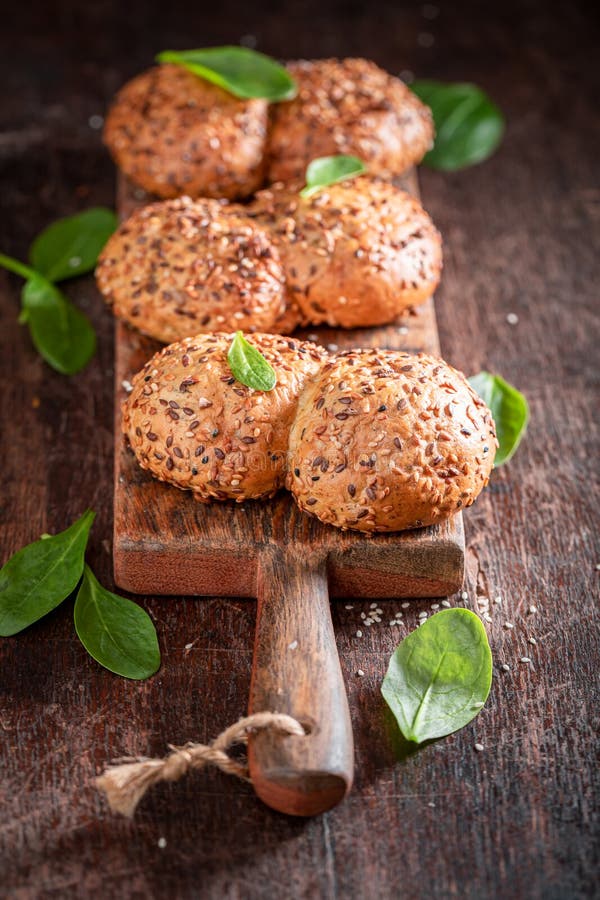 Fresh Spinach Buns Made of Green Leaves and Wheat Stock Photo - Image ...