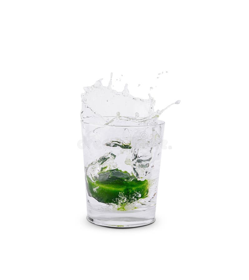 Fresh Splash with Lime in Glass of Water Stock Photo - Image of healthy ...