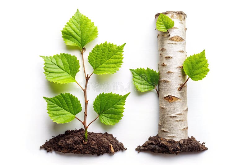 Fresh Spring Birch Sprout a Vibrant Young Birch Tree in Pristine Spring ...