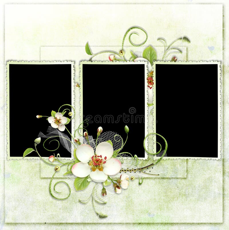 Spring Frame with Lily of the Valley Stock Illustration - Illustration ...