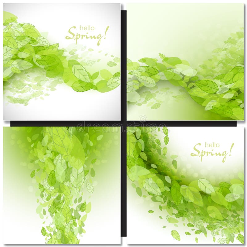 Fresh Spring Green Grass Leaves Frame Stock Vector - Illustration of ...