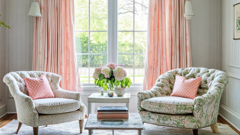 A Fresh Spring Interior Design Featuring Light Curtains and Pastel ...