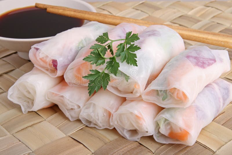 Fresh spring roll stock image. Image of roll, vietnam - 18083039