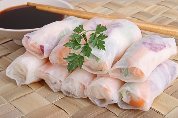 Fresh spring roll stock image. Image of roll, vietnam - 18083039