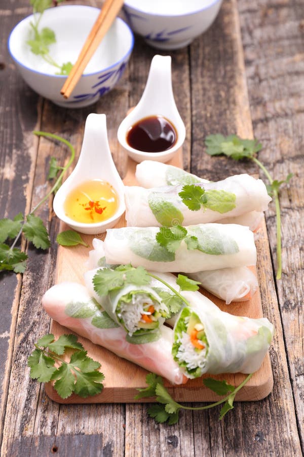 Fresh spring roll stock image. Image of roll, vietnam - 18083039