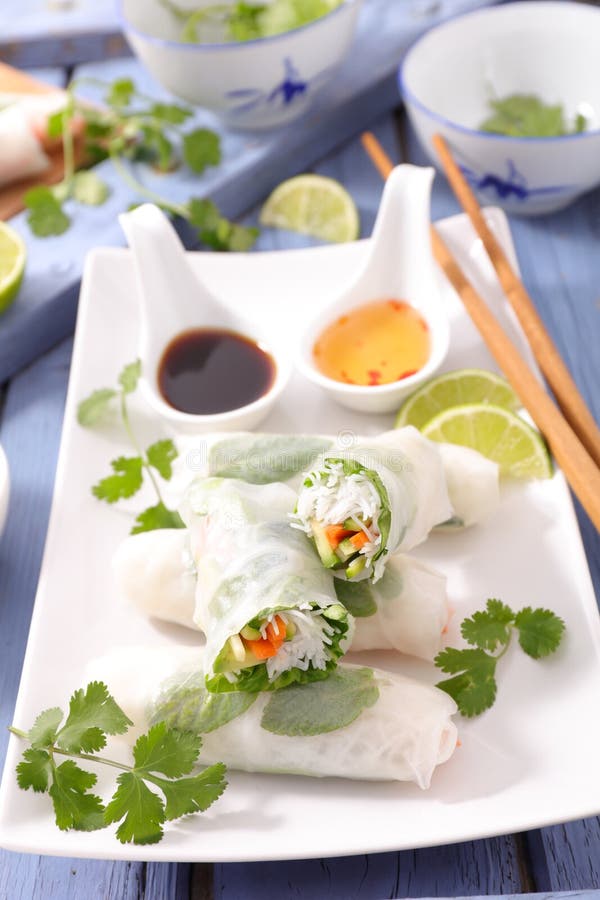 Fresh spring roll stock image. Image of roll, vietnam - 18083039