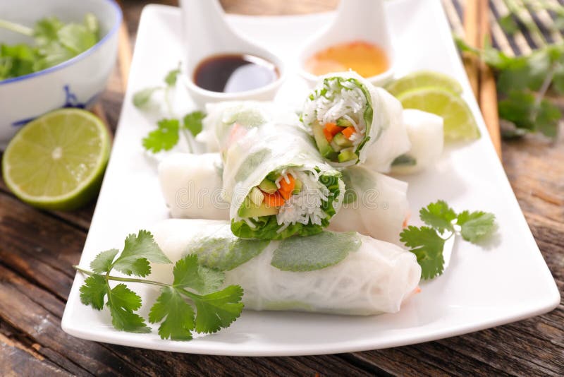 Fresh spring roll stock image. Image of roll, vietnam - 18083039
