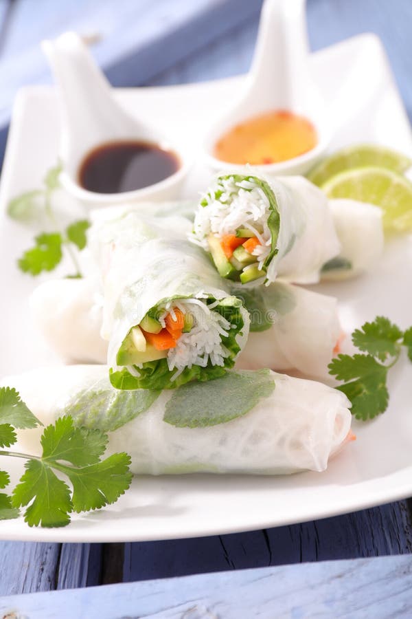 Fresh spring roll stock image. Image of roll, vietnam - 18083039