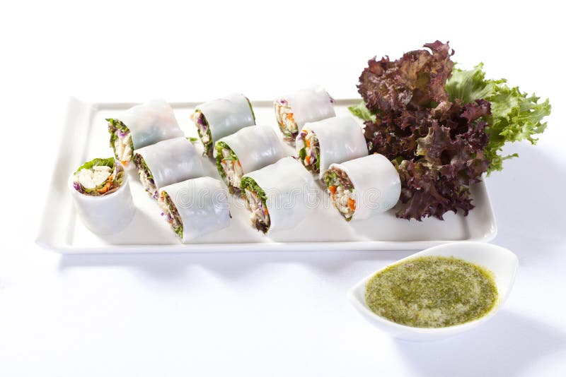 Fresh spring roll stock photo. Image of side, fried, cooked - 31814712