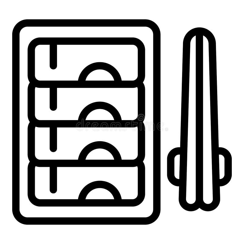 Fresh Spring Roll Icon Outline Vector. Food Cuisine Stock Vector ...