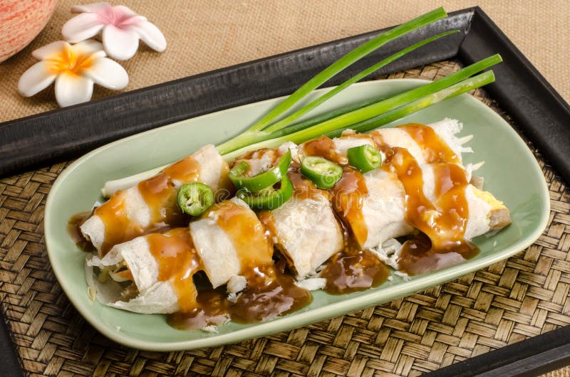 Fresh Spring roll stock image. Image of dish, chinese - 45939021