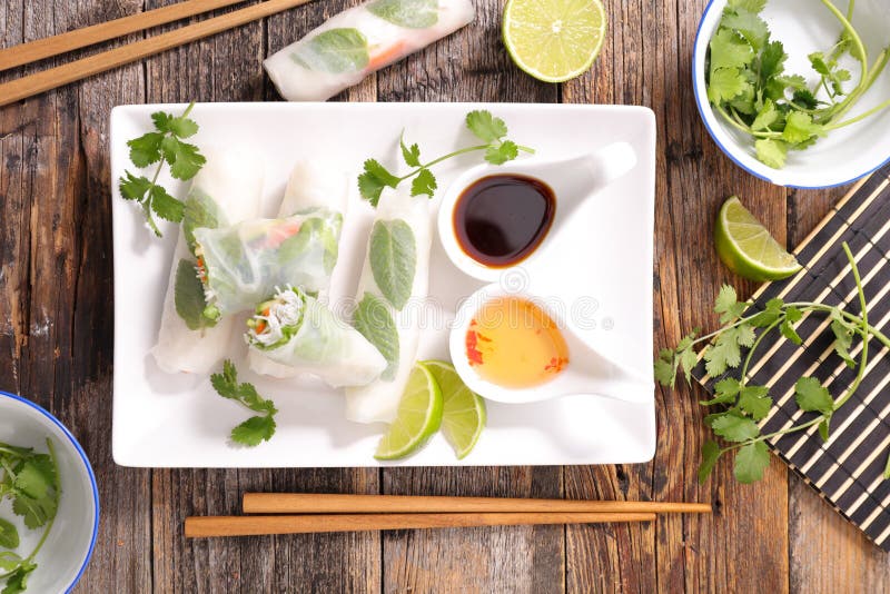 Fresh spring roll stock image. Image of roll, vietnam - 18083039