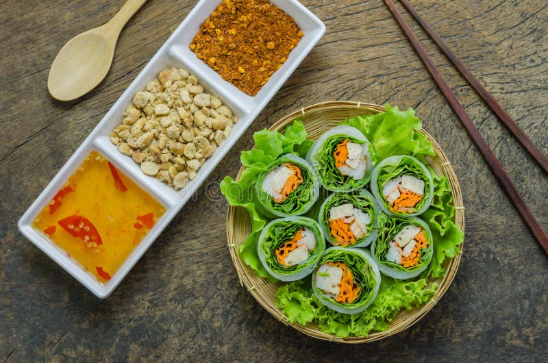 Fresh Spring Roll stock image. Image of chinese, dish - 56172651