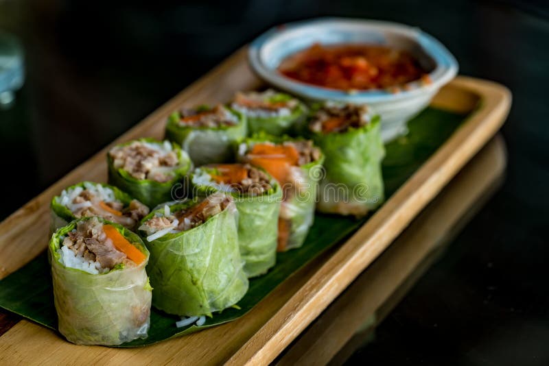 Fresh Spring roll stock photo. Image of white, healthy - 93916916