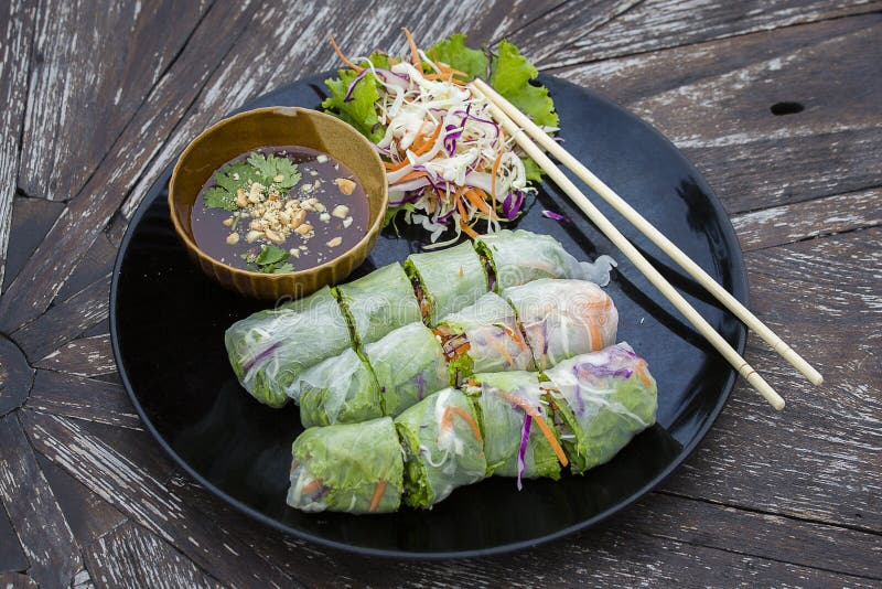 Fresh Spring Roll, Vietnamese Food. Stock Image - Image of nutrition ...