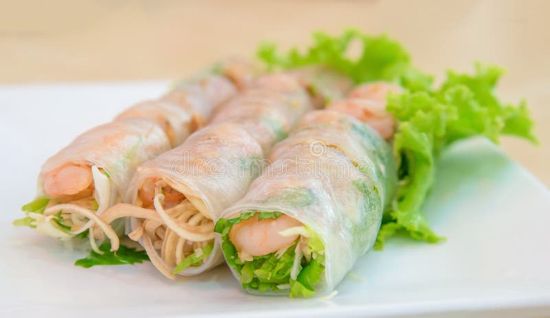 Fresh Spring Roll , Vietnamese Food Stock Image - Image of dipping ...