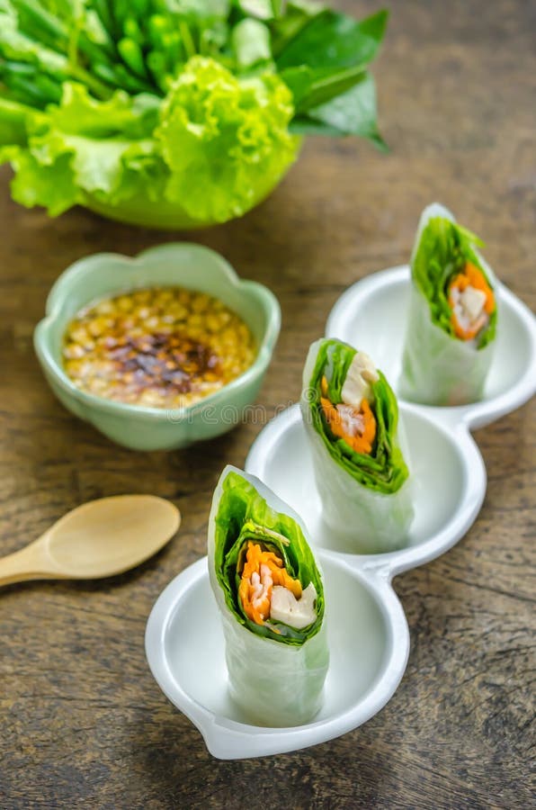 Fresh Spring Roll stock image. Image of food, lunch, healthy - 56172613
