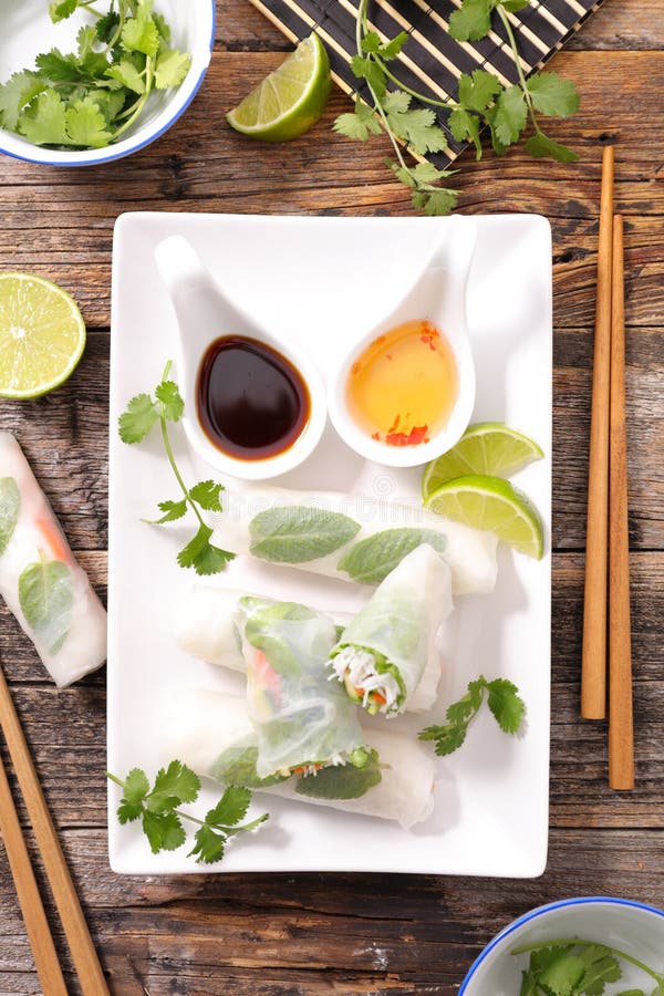 Fresh spring roll stock image. Image of roll, vietnam - 18083039