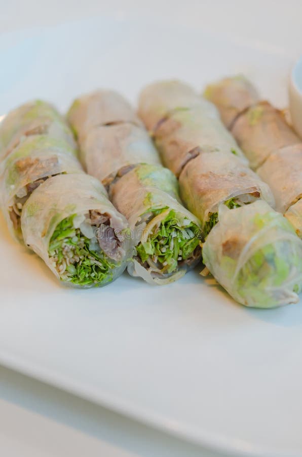Fresh Spring Rolls stock image. Image of food, cuisine - 53684819