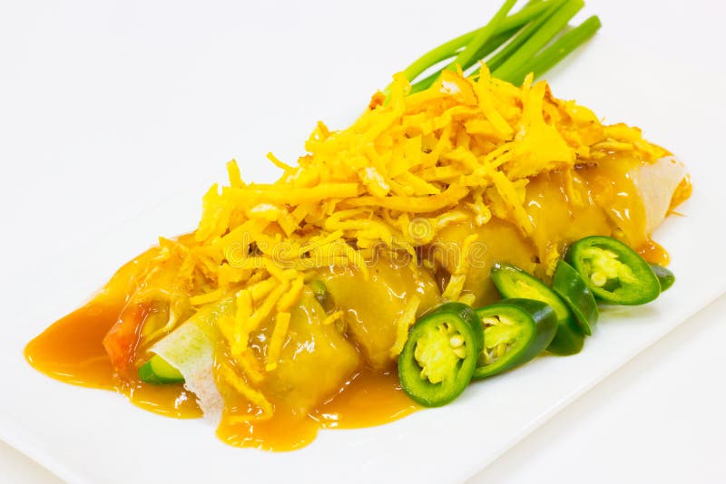 Fresh spring rolls stock image. Image of appetizing, green - 46476139