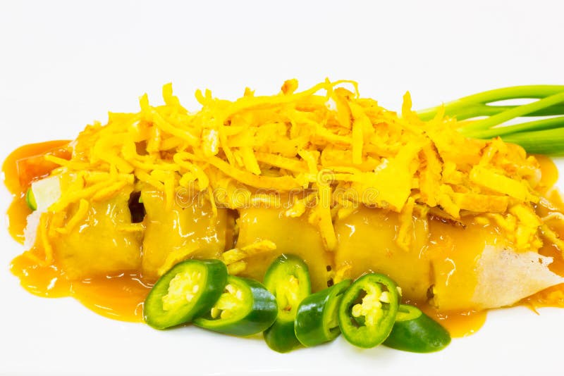 Fresh spring rolls stock photo. Image of food, chili - 46476210