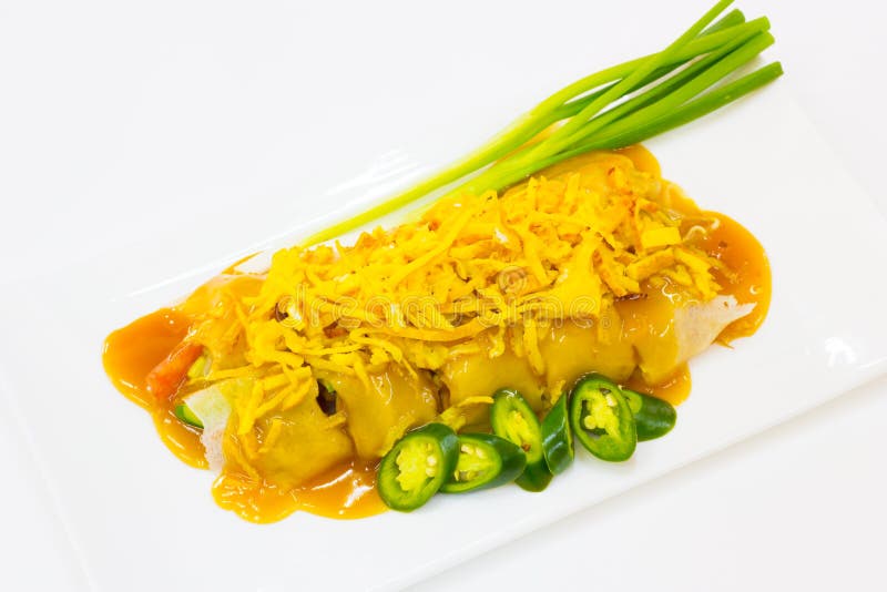 Fresh spring rolls stock image. Image of flour, gourmet - 46476237