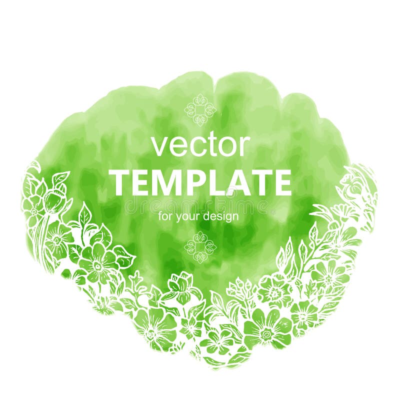 Fresh Spring Template with Text and Flowers Stock Vector - Illustration ...