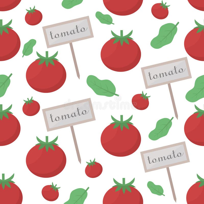 Fresh Spring Vegetables Seamless Pattern. Stock Vector - Illustration ...