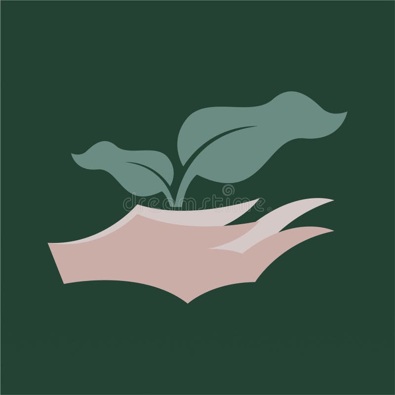 Fresh sprout logo template stock illustration. Illustration of grow ...