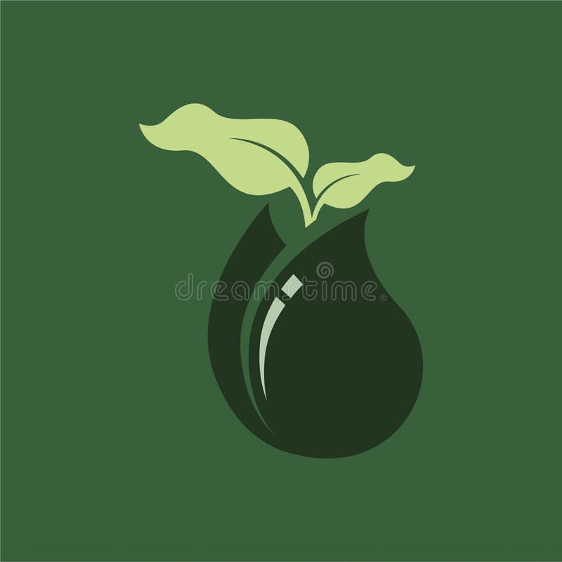 Fresh sprout logo template stock illustration. Illustration of leaf ...