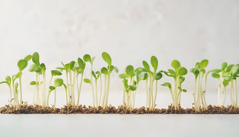 Fresh Sprouts in White Background Stock Image - Image of business, leaf ...