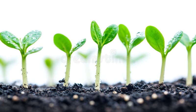 Fresh Sprouts in White Background Stock Photo - Image of white, spring ...