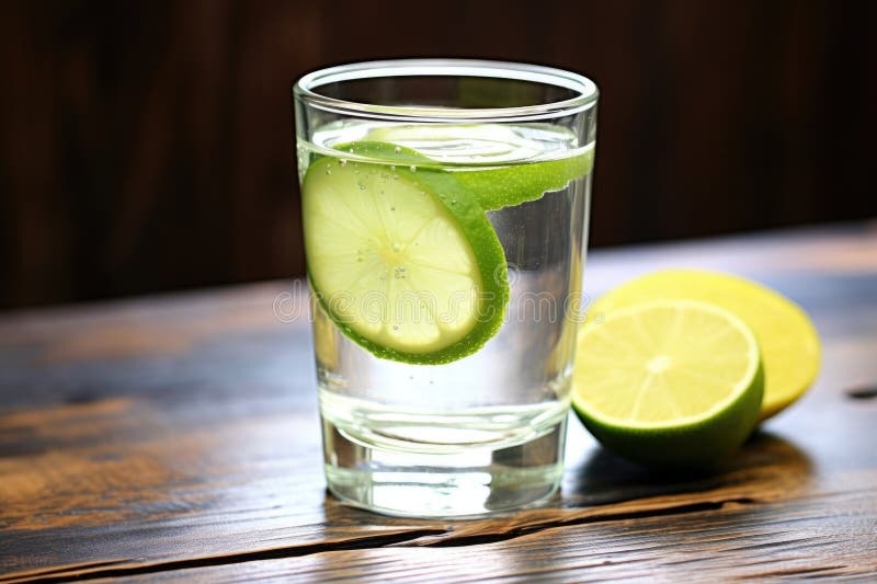 Fresh Squeeze of Lime in a Glass of Water Stock Image - Image of drink ...