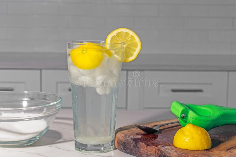 Fresh Squeezed Lemonade with Ingredients Stock Photo - Image of ...