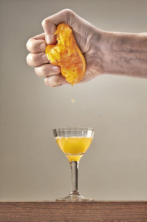 Fresh Squeezed Orange Juice Stock Image - Image of squeezing, gripping ...