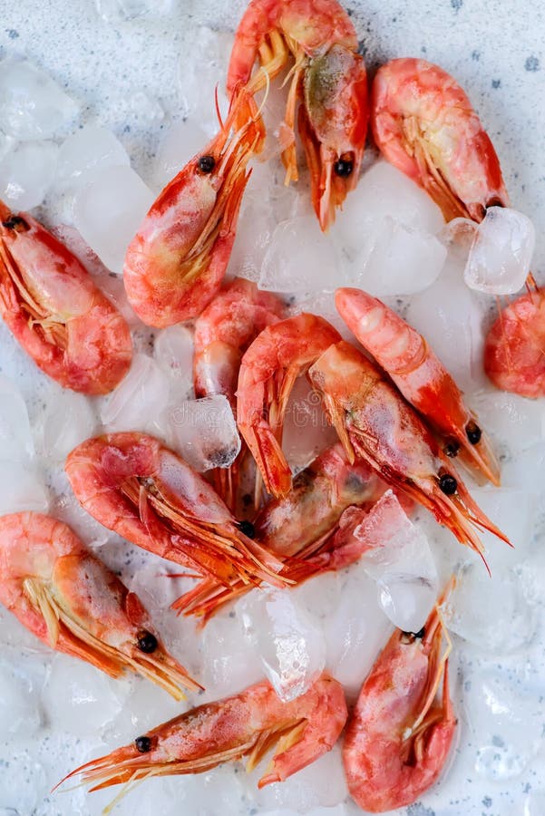 Fresh Srimp.top View.style Rustic Stock Image - Image of cooked ...