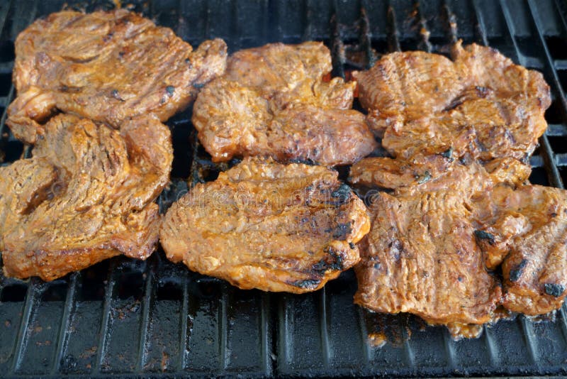 Chef preparing meat stakes stock image. Image of food - 34787117