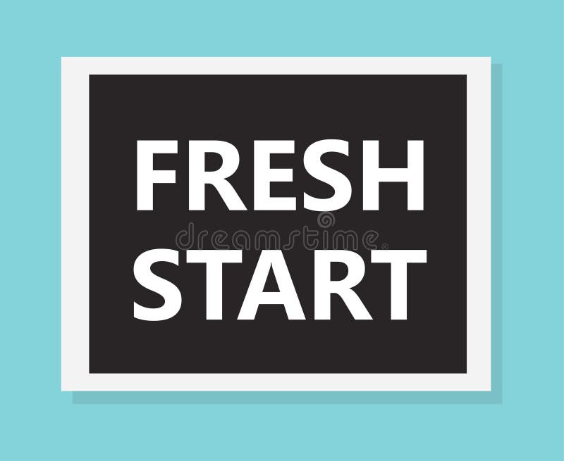 Fresh start concept stock vector. Illustration of fresh - 121570904